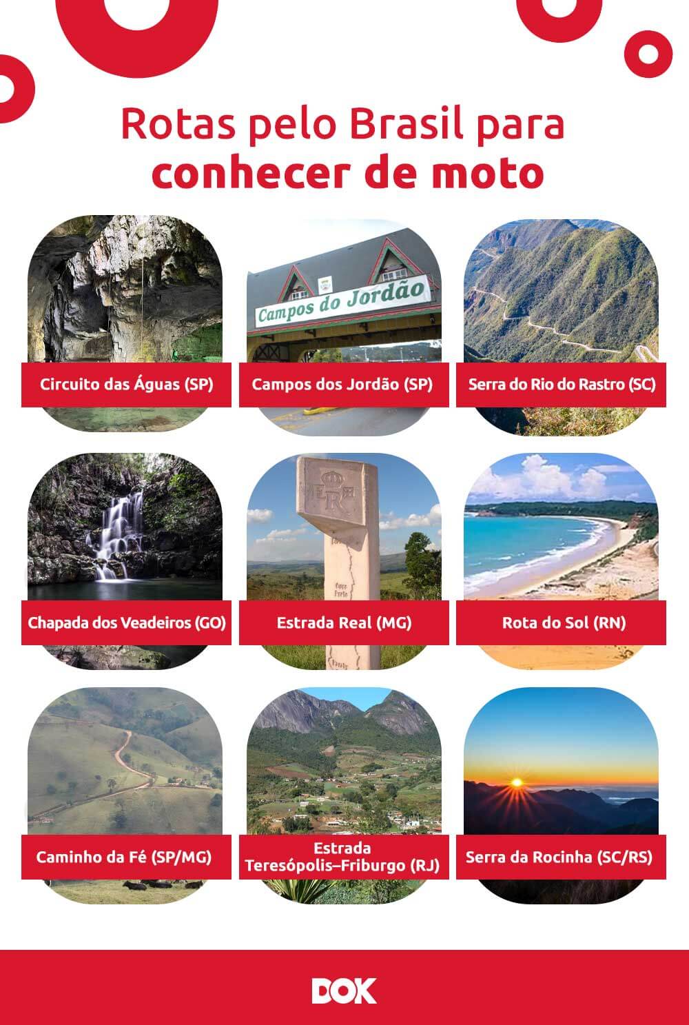 15 lugares para passear de moto: veja as melhores rotas | DOK